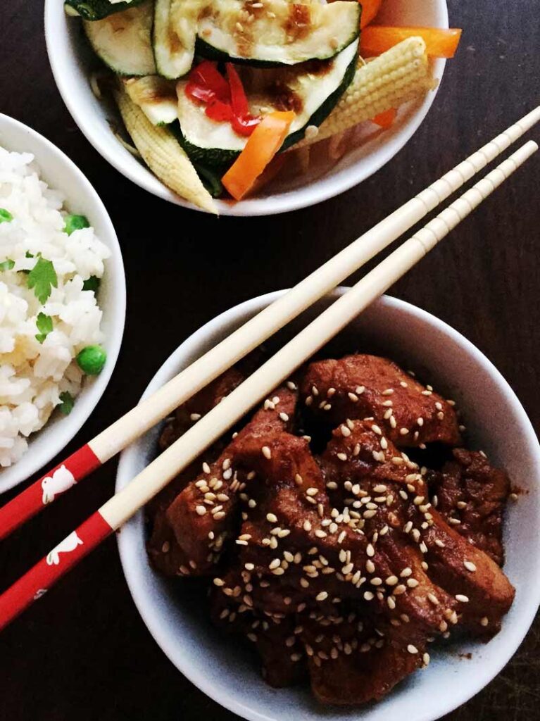 Sticky Chinese pork - The Slimming Foodie